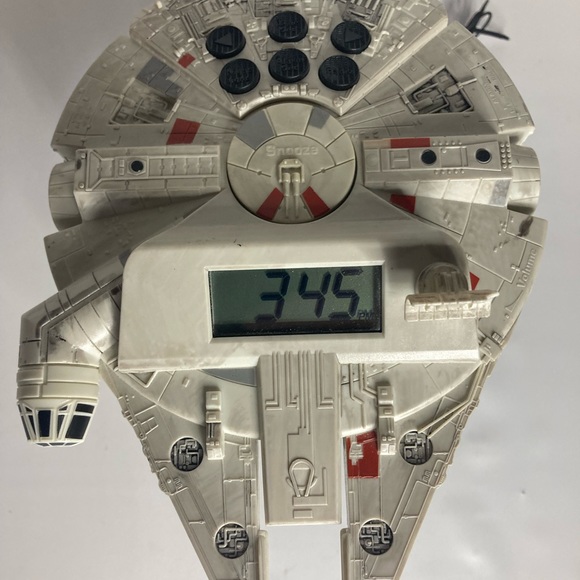 Star Wars | Other | Star Wars Clock Millennium Falcon Night Glow Alarm ...